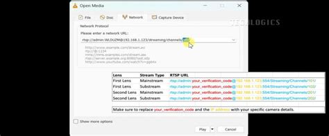 How To View Ezviz Dual Lens Wi Fi Camera Rtsp Stream On Vlc Player