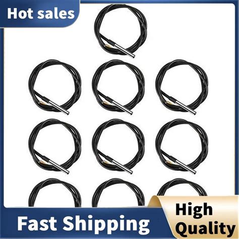 10 Pieces Of Waterproof Ds18b20 Digital Temperature Sensor Probe 100cm