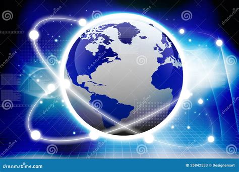 Global Connections Digital Earth Stock Illustration Illustration Of Dots Planet 25842533