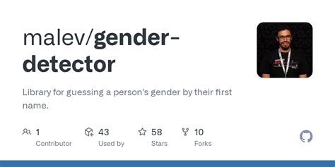 GitHub Malev Gender Detector Library For Guessing A Person S Gender By Their First Name