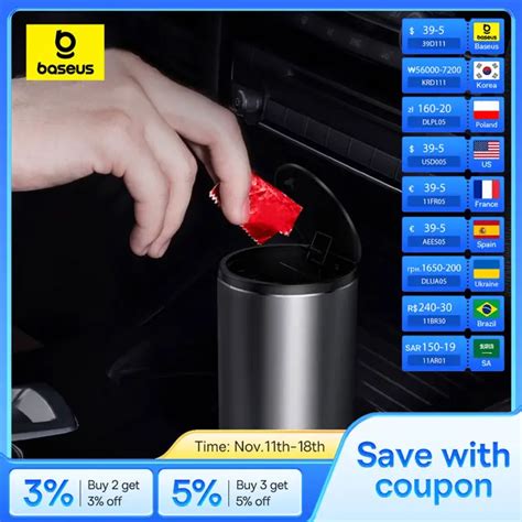 Baseus Mini Car Trash Bin Compact Auto Garbage Organizer The Car Addict