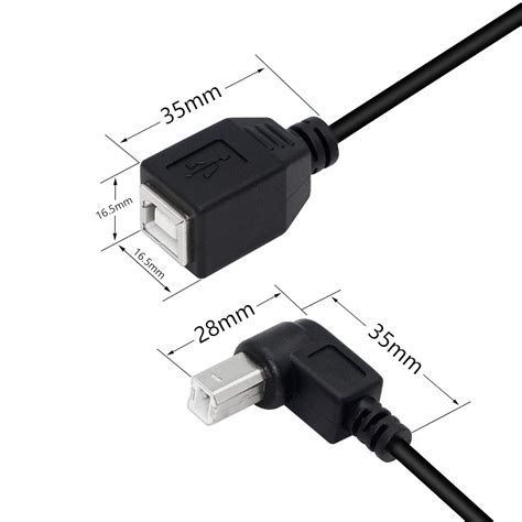 SinLoon Pack Degree USB Type B Printer Cable USB B Female To Type B Male Printer