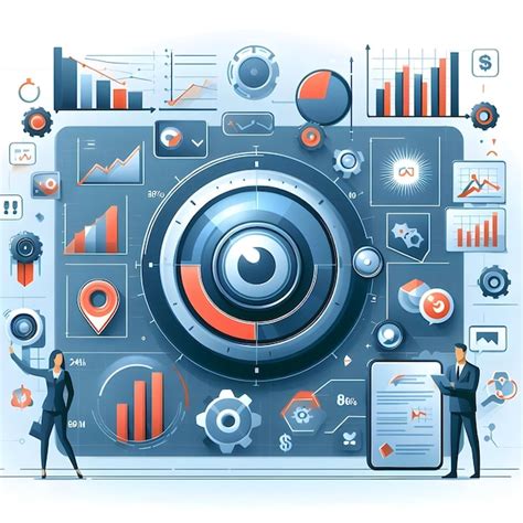 Flat Glossy Performance Metrics Chart Interface For Operational Management In Smart Business