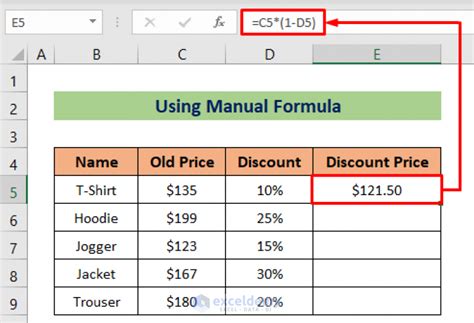 How To Calculate Discount Price In Excel Quick Methods ExcelDemy
