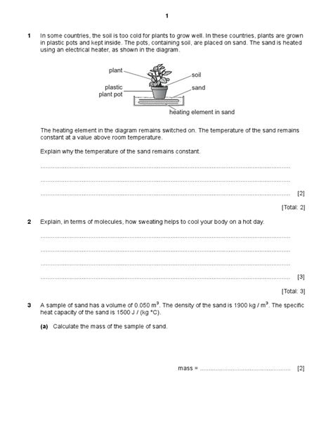 Thermal Physics Qp Pdf Gases Temperature