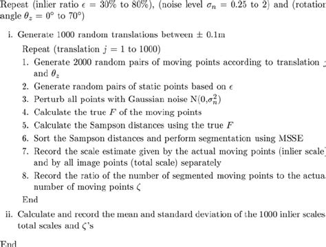 Pseudo Code Of The Monte Carlo Experiments Download Scientific Diagram