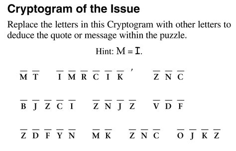 Free Daily Printable Cryptogram Puzzles