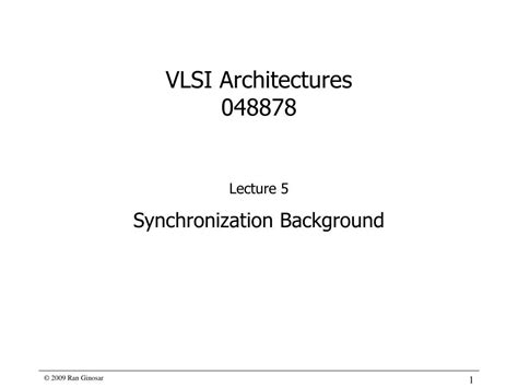 Ppt Vlsi Architectures 048878 Powerpoint Presentation Free Download