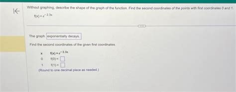 Solved Without Graphing Describe The Shape Of The Graph Of Chegg