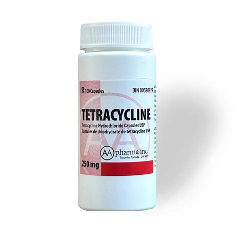 Tetracycline 250mg X 100 Aa Pharma Canada Steroid Depot