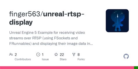 Github Finger563unreal Rtsp Display Unreal Engine 5 Example For Receiving Video Streams Over