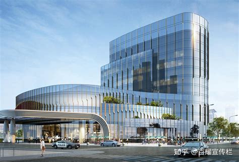 酒店外立面玻璃幕墙设计效果图 知乎