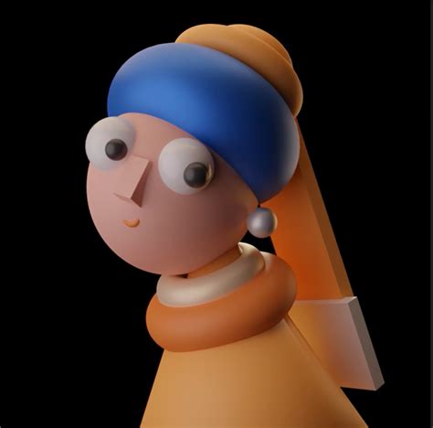 【blender】如何做一个珍珠耳环少女blenderlittlewolfand 2048 Ai社区
