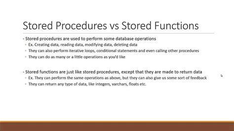 Beginner Sql 38 Stored Procedures And Functions Part 1 Youtube
