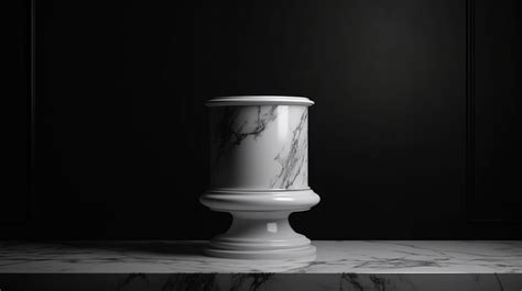 극적인 구성 검정색 배경에 고립 된 흰색 대리석 받침대의 3d 렌더링 깔끔한 디자인 럭셔리 미니멀리스트 모형 배경 일러스트 및 사진 무료 다운로드 Pngtree