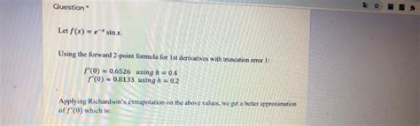 solved question let f x e sinx using the forward