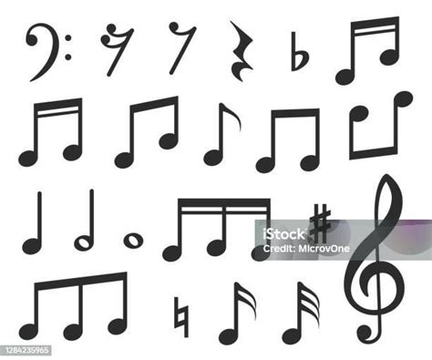음악 노트 뮤지컬 멜로디 블랙 노트 아이콘 뮤지컬 악기 점수 또는 노래를위한 현대 그래픽 요소 격리된 벡터 기호 음악에 대한