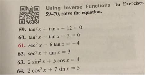 solved 맛 i 徊using inverse functions in exercises 59 70