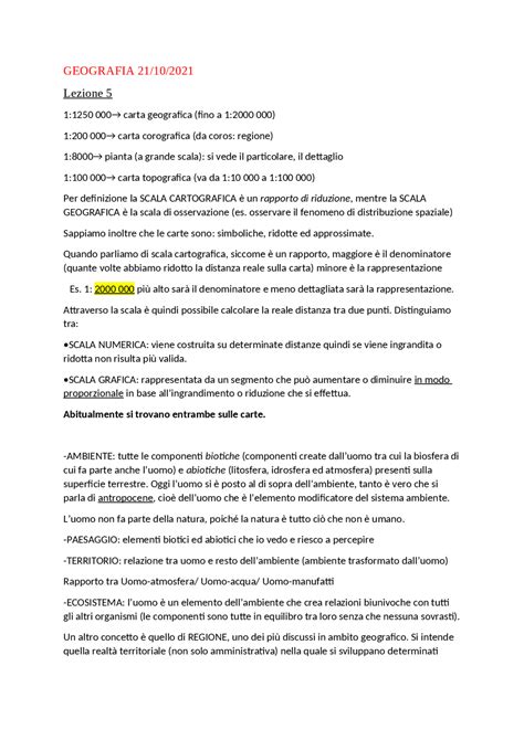 Scala Numerica E Grafica Docsity