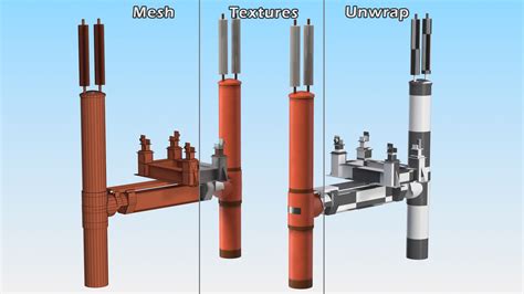 Gas Pipeline Support 3d Model 24 3ds Blend C4d Fbx Max Ma Lxo Obj Free3d