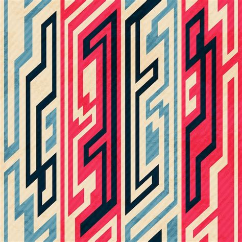Premium Vector Retro Geometric Seamless Pattern