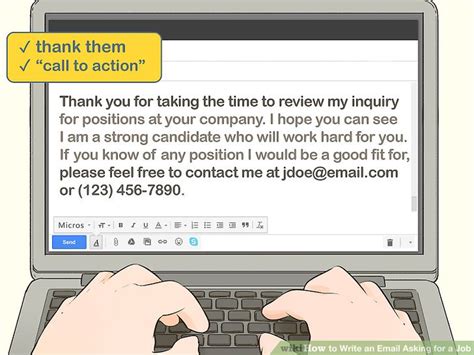 How To Write An Email Asking For A Job With Pictures WikiHow