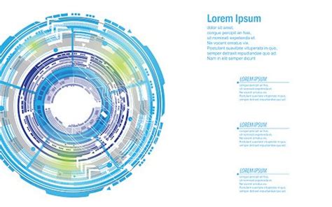 Vector Abstract Tech Pattern Template For Leaflet Background Royalty Free Vector Stock