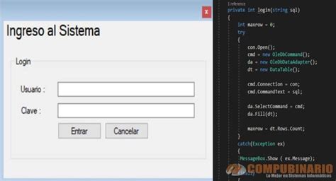 Cómo Crear Un Login En C Sharp Y Base De Datos Ms Access Compubinario