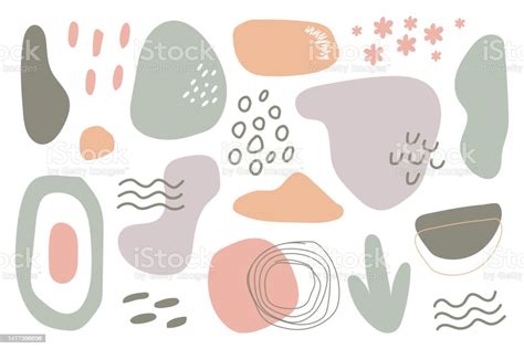 손으로 그린 유기적 인 모양 추상적 인 배경 벡터 일러스트 레이 션 0명에 대한 스톡 벡터 아트 및 기타 이미지 0명 검은색 귀여운 Istock