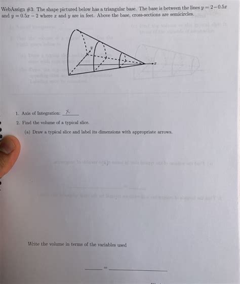 A 3 D Shape Has A Triangular Base With Semi Circular Chegg Com
