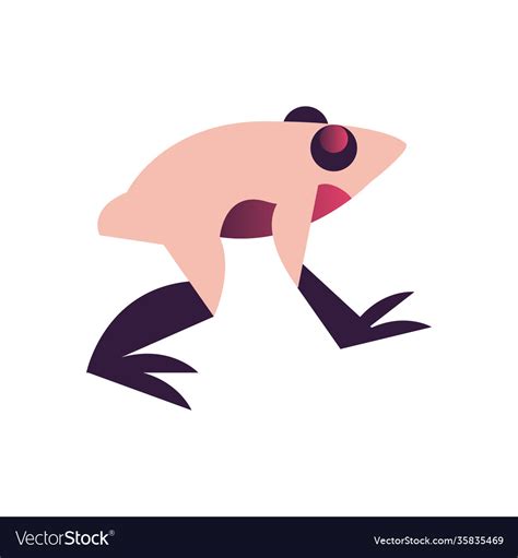 Frog Abstract Style Icon Design Royalty Free Vector Image