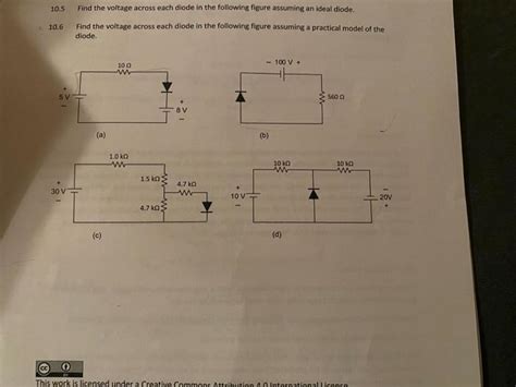 Solved Find The Voltage Across Each Diode In The Chegg Com