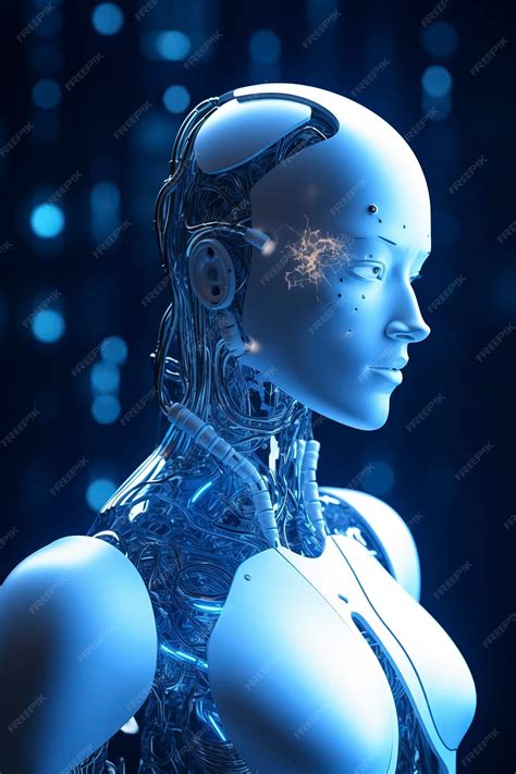 Chatgpt 생각하는 로봇 휴머노이드 로봇은 미래의 현대 기술 챗봇 지원 자동 대화에 직면 미래 디지털 기술 Ai 인공 지능 개념은 Ai를 생성합니다 프리미엄 사진