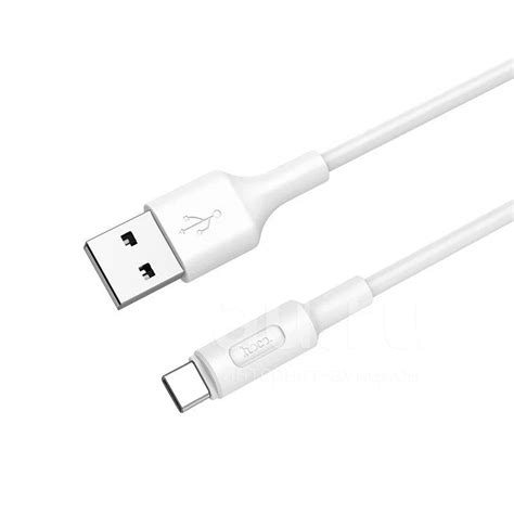 Кабель Type C Usb 1 метр Hoco X25 Soarer Белый — купить в Красноярске Состояние Новое