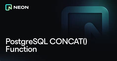 Postgresql Concat Function