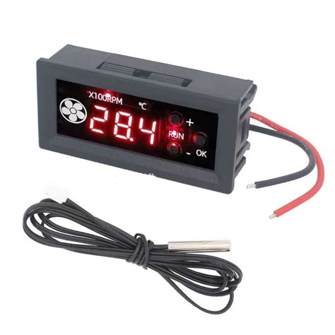 現貨 4線pwm風扇溫控調速器12v3a溫度轉速數顯 機箱伺服器降噪低溫關停 蝦皮購物