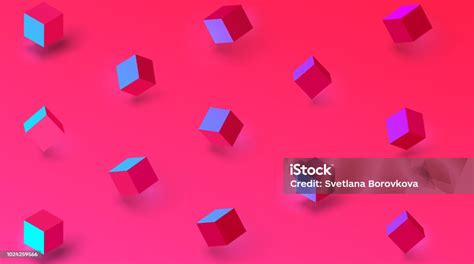 분홍색 질감된 배경 기하학적 3d 큐브 패턴 3차원 형태에 대한 스톡 벡터 아트 및 기타 이미지 3차원 형태 건축물 공란 Istock