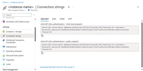 設定公用端點 azure sql managed instance microsoft learn