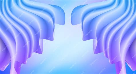 Premium Photo Curtains Abstract 3d Rendering Background