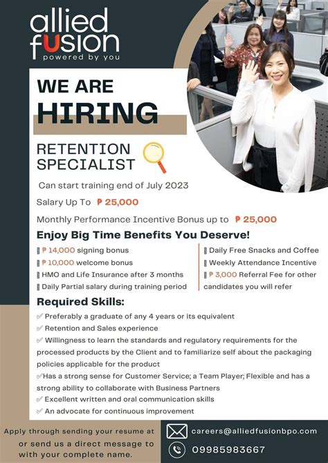 Allied Fusion Bpo On Linkedin Afsi Poweredbyyou Hiring Hiringnow Cebuhiring Jobalert