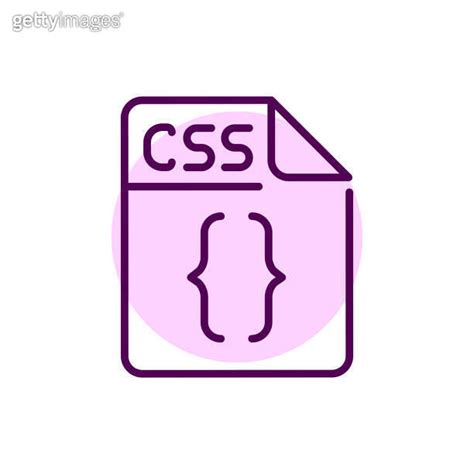 Css File Color Line Icon Format And Extension Of Documents 1752170899 게티이미지뱅크