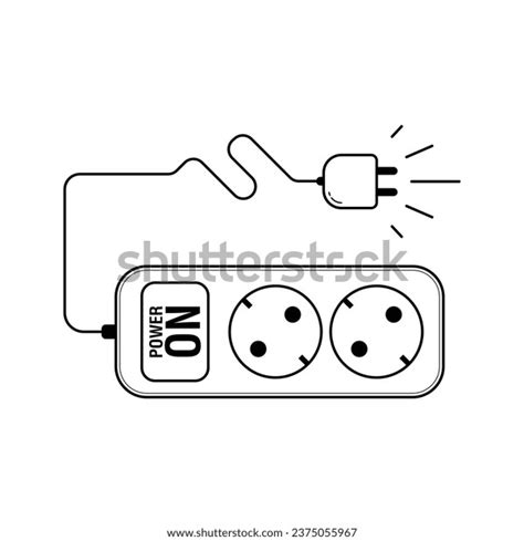 Illustration Simple Black White Icon Electrical Stock Vector Royalty Free
