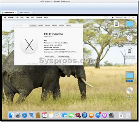 Working OS X Mavericks VMware Image For Windows Intel Processor