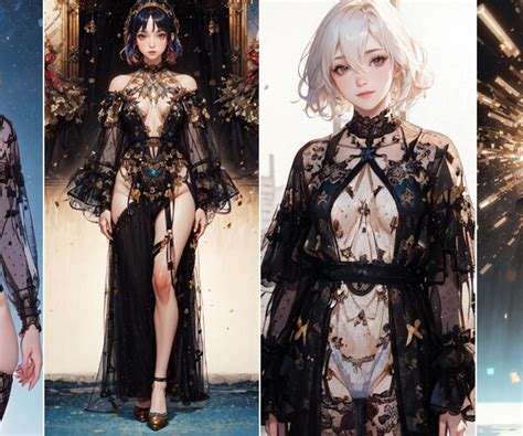 Artstation Frill Sexy See Through Outfit Reference Design Version 1