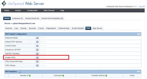 litespeed wiki cloudlinux lsphp criu enable [litespeed wiki]