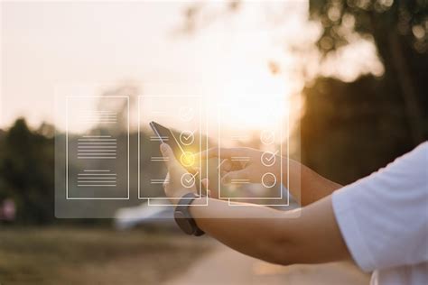 Premium Photo Businesswoman Using A Laptop And Touching On Virtual Screen Contact