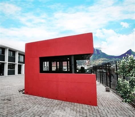 Red Guard Security Red And White Security Guide Guard House Design