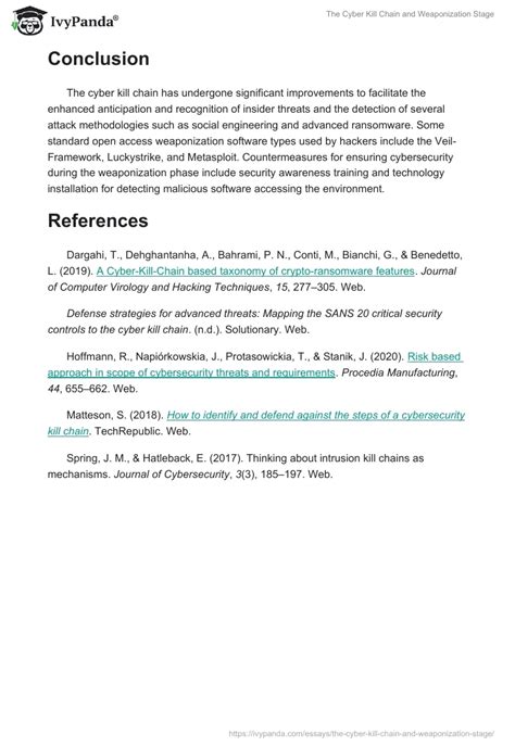 The Cyber Kill Chain And Weaponization Stage 674 Words Article Example