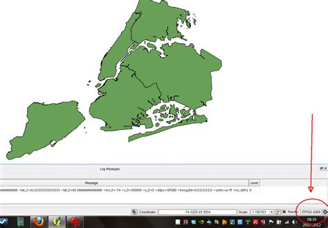 Qgis Using Spatial Reference System Shapefile Projection