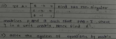 Iii If A Left[ Begin{array} { C C C } 3 And 3 And 4 2 And 3 And 4